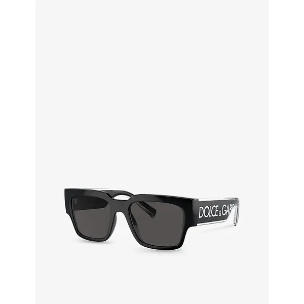 Dolce & Gabbana Dg6184 Square-frame Sunglasses - Black