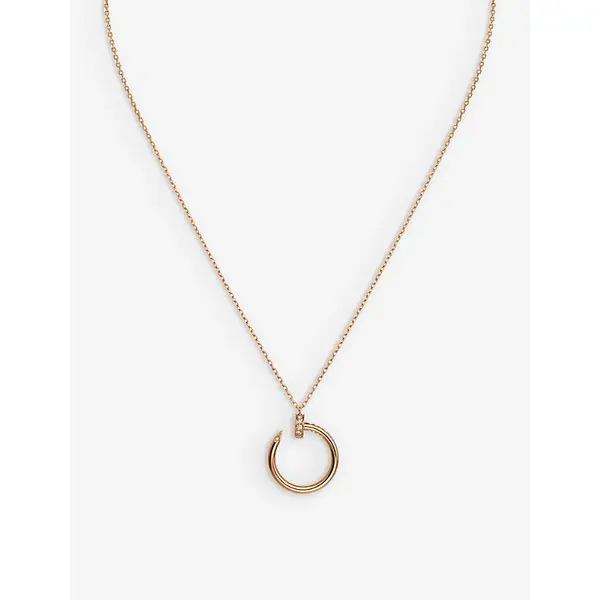 CARTIER Juste Un Clou Diamond Pendant Necklace - Rose Gold