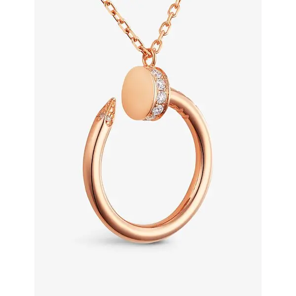 Cartier Juste Un Clou Diamond Pendant Necklace - Rose Gold