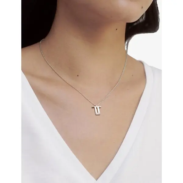 Monica Vinader Letter-charm Pendant Necklace - Sterling Silver