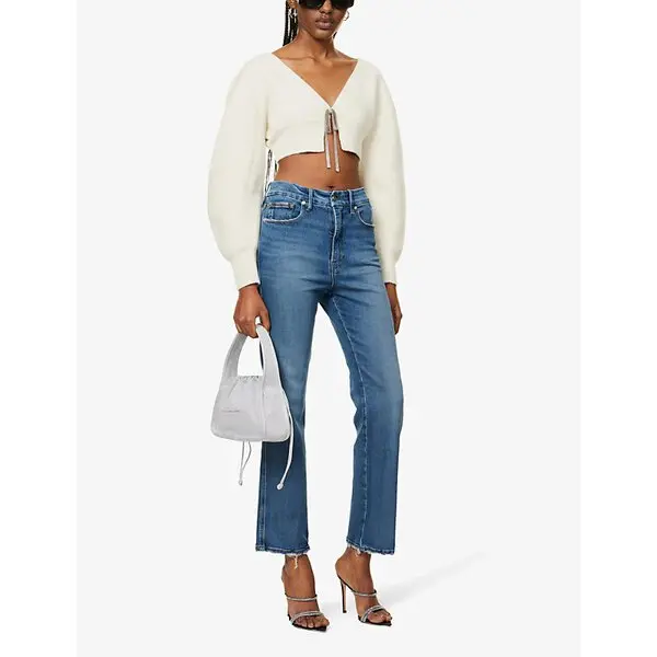 Good American Good Curve Straight-leg High-rise Stretch-denim Jeans