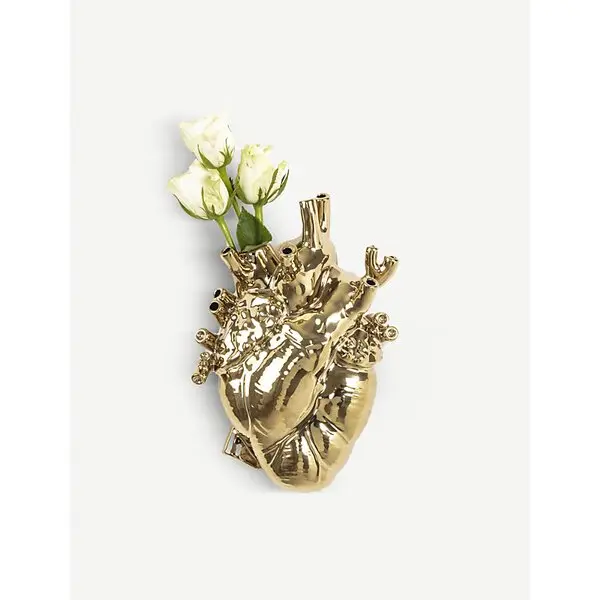 SELETTI Love In Bloom Heart-shape Vase 25cm - One-color