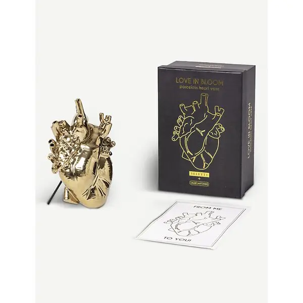 SELETTI Love In Bloom Heart-shape Vase 25cm