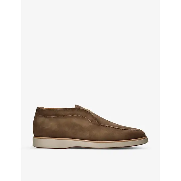 Magnanni Paraiso Tonal-Stitching Suede Mid-Top Loafers  display picture 1