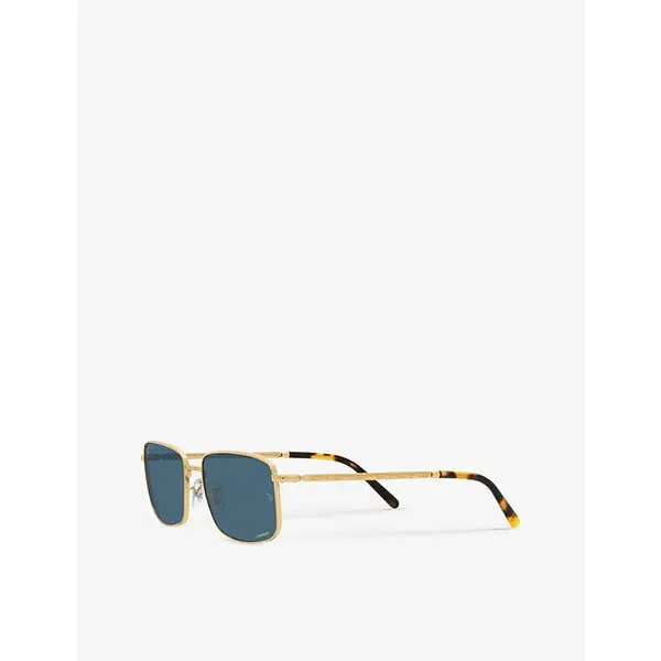 Ray-ban Rectangle Metal Sunglasses - Gold