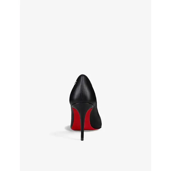 CHRISTIAN LOUBOUTIN Sporty Kate 85 Leather Heeled Courts - Black