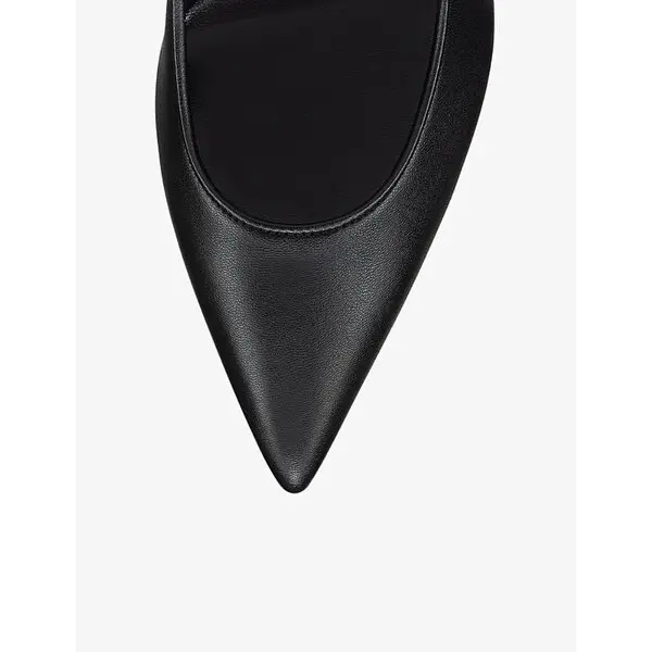 CHRISTIAN LOUBOUTIN Sporty Kate 85 Leather Heeled Courts - Black