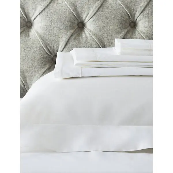 THE WHITE COMPANY Row Cord Egyptian-cotton Flat Sheet - White
