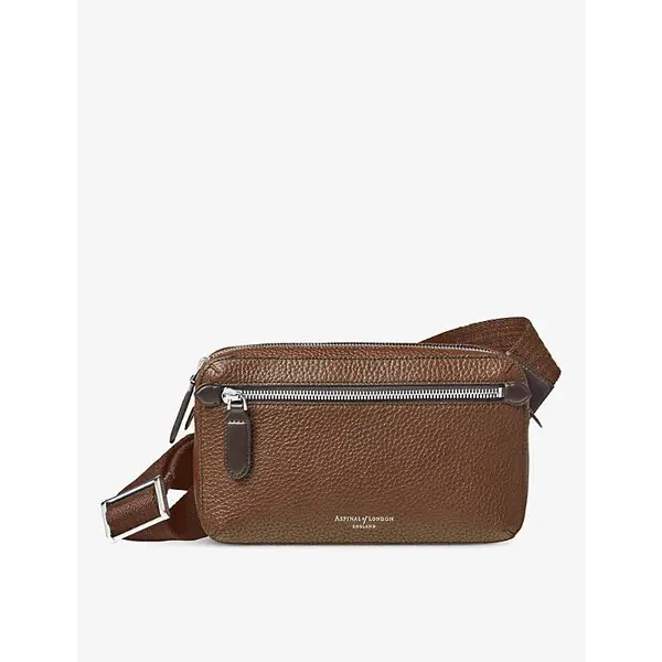 ASPINAL OF LONDON Grained-leather Reporter Messenger Bag - Tobacco