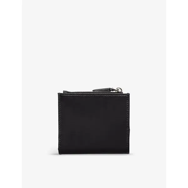 Prada Re-nylon Small Nylon And Leather Wallet - Black