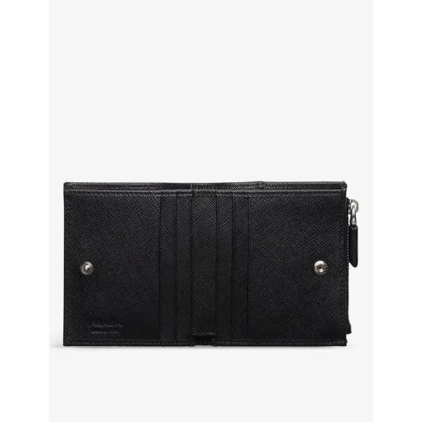 Prada Re-nylon Small Nylon And Leather Wallet - Black