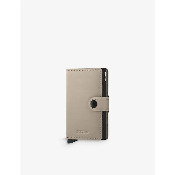SECRID Miniwallet Leather And Aluminium Wallet - Mm-desert