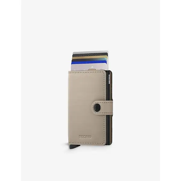 SECRID Miniwallet Leather And Aluminium Wallet - Mm-desert