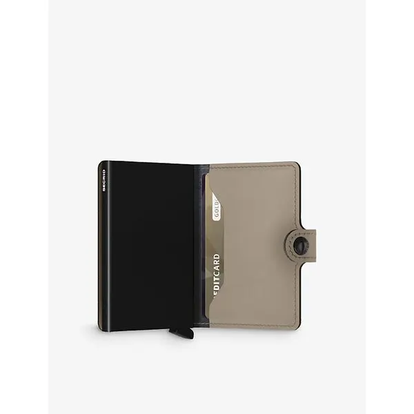 SECRID Miniwallet Leather And Aluminium Wallet - Mm-desert