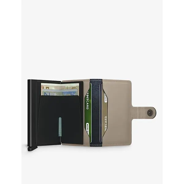 SECRID Miniwallet Leather And Aluminium Wallet - Mm-desert
