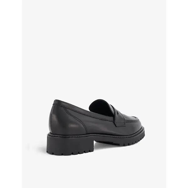 DUNE Cleated-sole Leather Penny Loafer