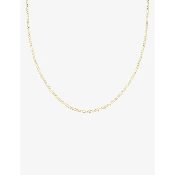 ASTRID & MIYU 18ct -plated Cubic Zirconia Tennis Necklace - Gold