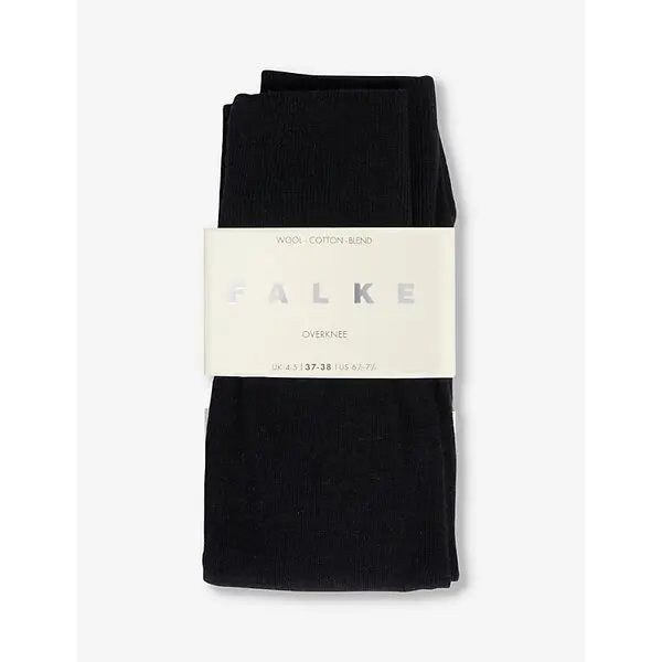 Falke Softmerino Stretch-wool Blend Over-knee Socks - Black