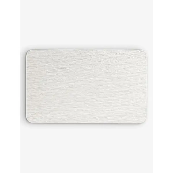 VILLEROY & BOCH Manufacture Rock Blanc Porcelain Rectangular Serving Plate 35cm - One-color