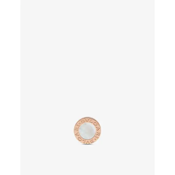 BVLGARI 18ct Mother Of Pearl Stud Earring - Rose Gold