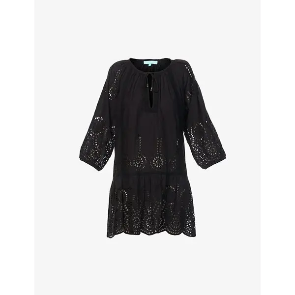 Melissa Odabash Ashley Scalloped-hem Cotton Cover-up - Black