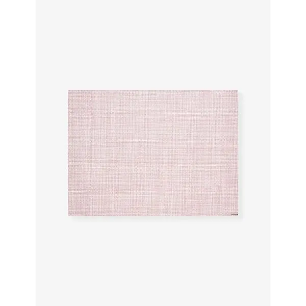 CHILEWICH Basketweave Mini Vinyl Placemat 36cm X 48cm - Blush