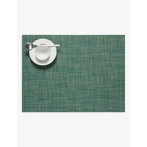 CHILEWICH Basketweave Mini Vinyl Placemat 36cm X 48cm - Ivy