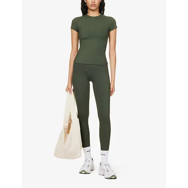 ADANOLA Ultimate Wrap-over Workout Leggings - Dark Olive