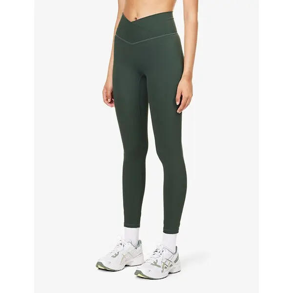 ADANOLA Ultimate Wrap-over Workout Leggings - Dark Olive