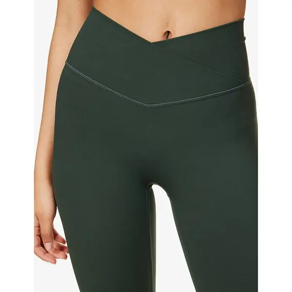 ADANOLA Ultimate Wrap-over Workout Leggings - Dark Olive