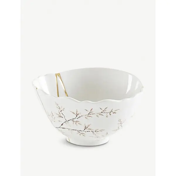 SELETTI Kintsugi N1 Porcelain And 24ct Gold Bowl 15.2cm - One-color
