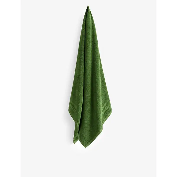 HAY Mono Logo-embossed Cotton Bath Towel - Matcha
