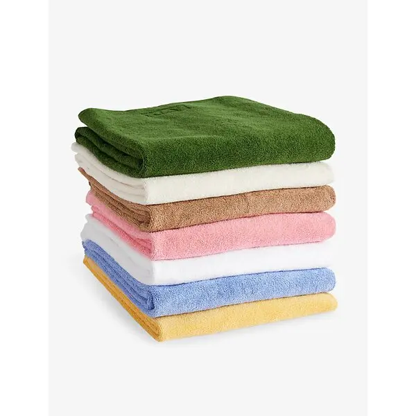 HAY Mono Logo-embossed Cotton Bath Towel - Matcha