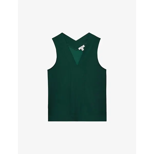 REISS Mira V-neck Shell Top