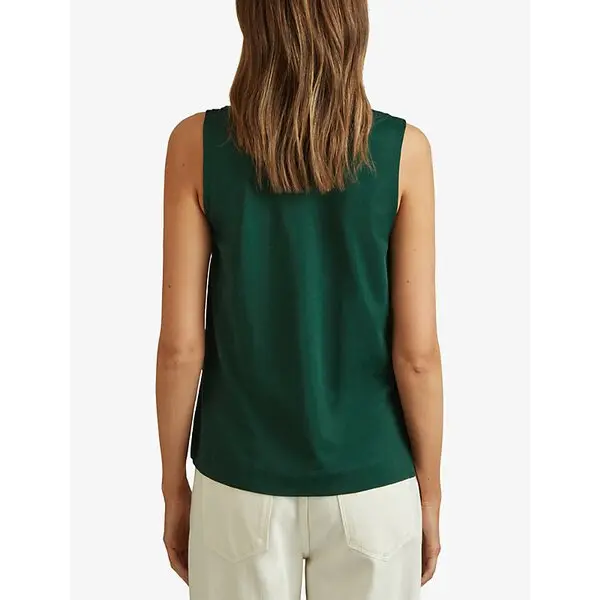 REISS Mira V-neck Shell Top