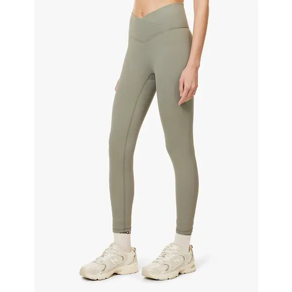 ADANOLA Ultimate Wrap-over Workout Leggings - Olive Green