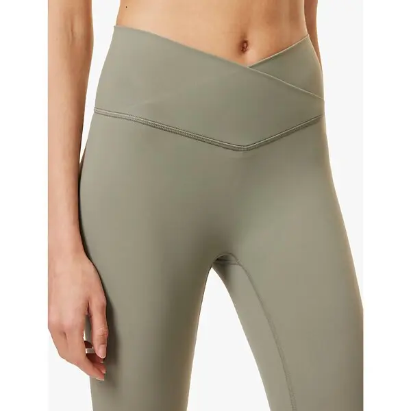 ADANOLA Ultimate Wrap-over Workout Leggings - Olive Green