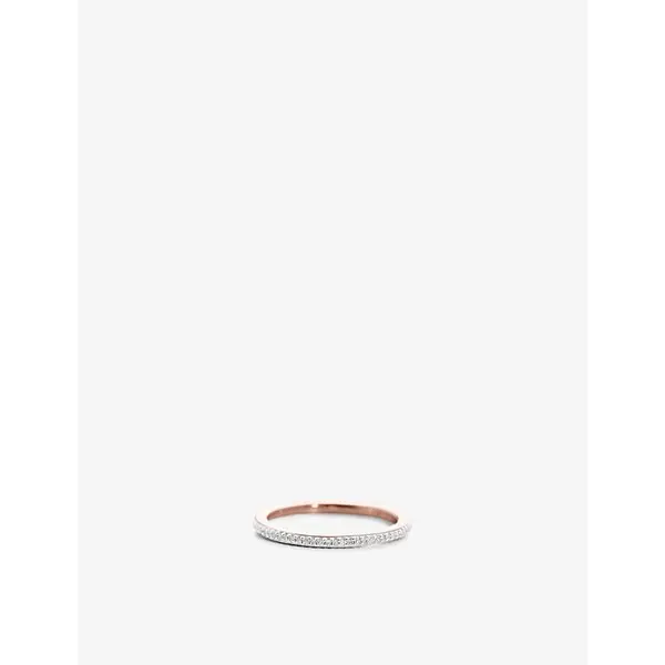 Monica Vinader Skinny Diamond Eternity Ring - Rose Gold