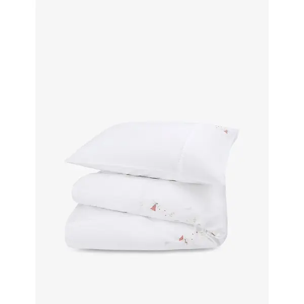 THE WHITE COMPANY Enchanted Garden Fairy Cotton Duvet Cover Set - Whitepink