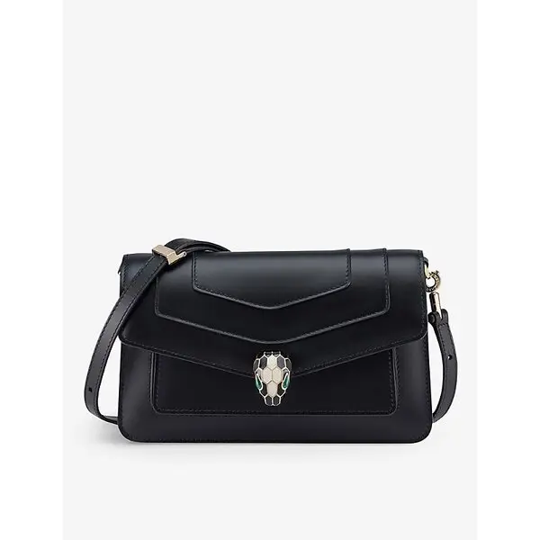 BVLGARI Serpenti Forever East-west Shoulder Bag - Black