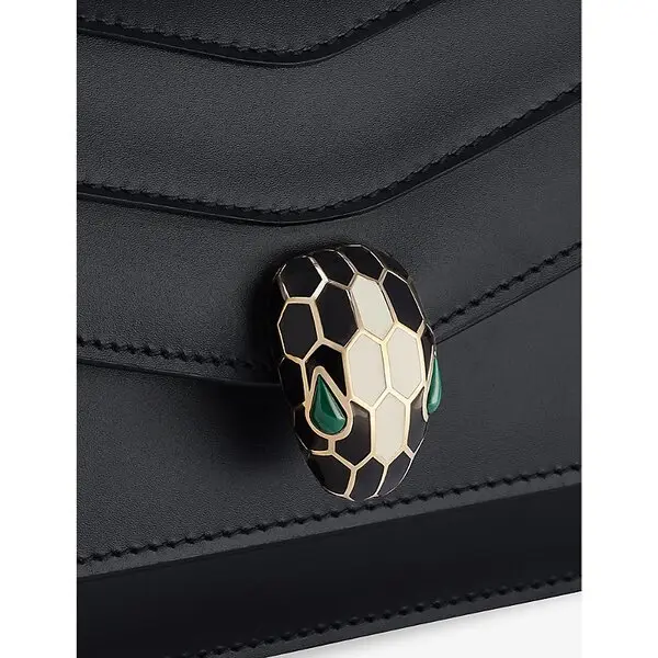 BVLGARI Serpenti Forever East-west Shoulder Bag - Black