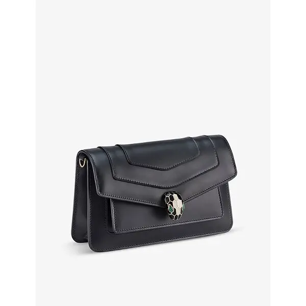 BVLGARI Serpenti Forever East-west Shoulder Bag - Black