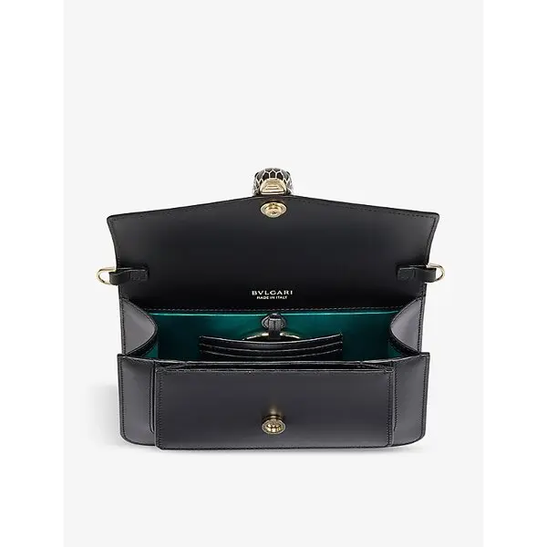 BVLGARI Serpenti Forever East-west Shoulder Bag - Black
