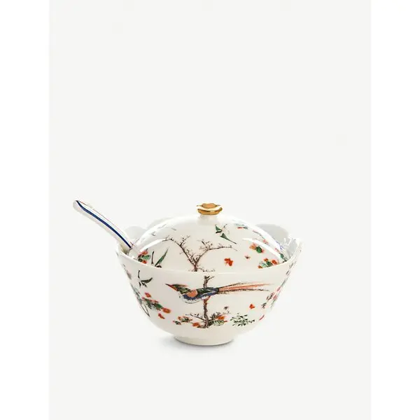 SELETTI Hybrid Maurilia Printed Porcelain Sugar Bowl 12cm - One-color