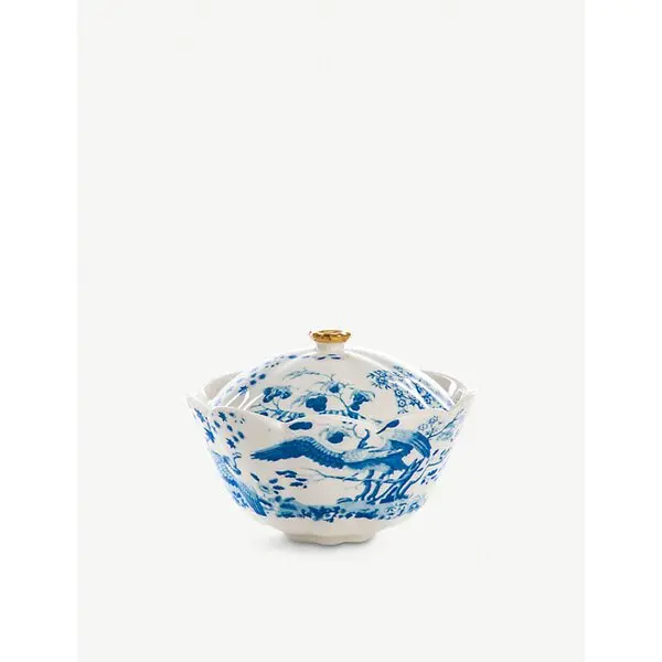 SELETTI Hybrid Maurilia Printed Porcelain Sugar Bowl 12cm - One-color
