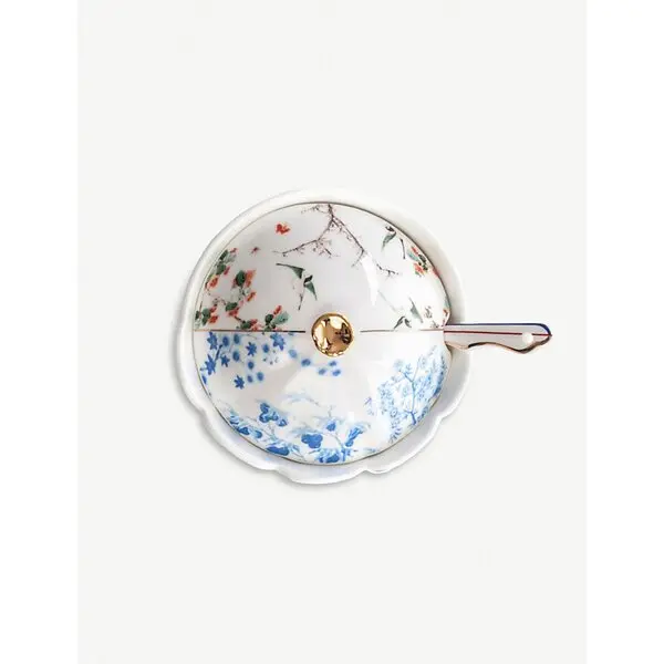 SELETTI Hybrid Maurilia Printed Porcelain Sugar Bowl 12cm - One-color