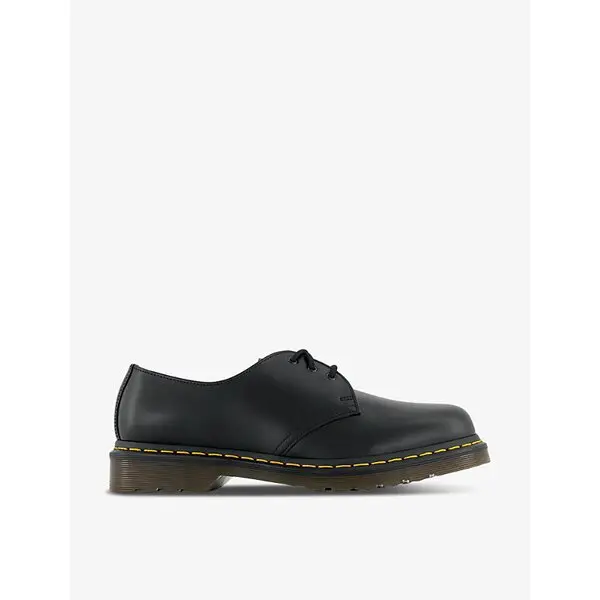 Dr. Martens 3-eyelet Leather Shoes With Chunky Sole - Black Leather
