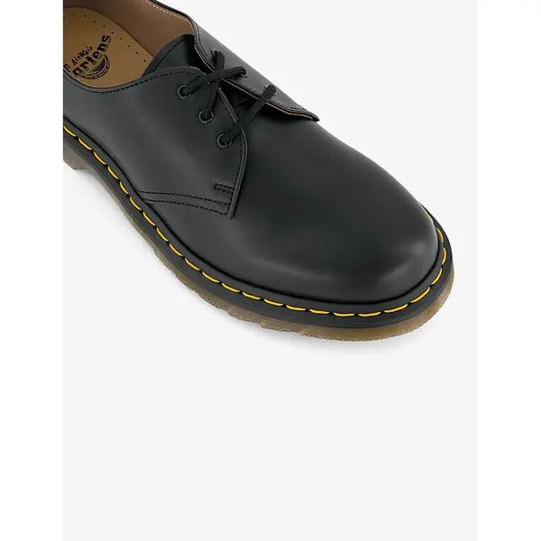 Dr. Martens 3-eyelet Leather Shoes With Chunky Sole - Black Leather