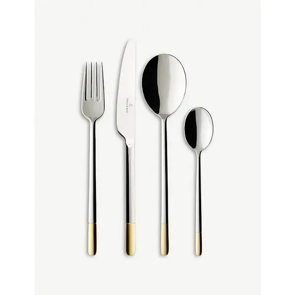 VILLEROY & BOCH Ella Gold-plated Stainless Steel Cutlery 30-piece Set - Silver