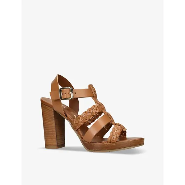 Carvela Woven-strap Heeled Leather Sandals